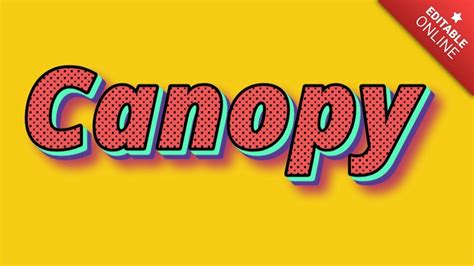 Canopy Vibrant Pop Art Polka Dots Text Effect Generator