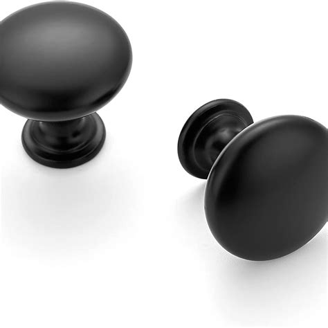 Saber Select Matte Black Round Cabinet Knobs 5 Pack Saber Sales