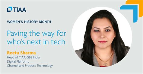 Reetu Sharma On Linkedin As We Celebrate Womens History Month Tiaa