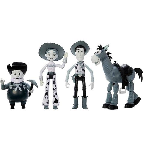 Mattel 디즈니 픽사 토이스토리 우디 라운드업 팩 피겨 4개 블랙 화이트 402886 티몬