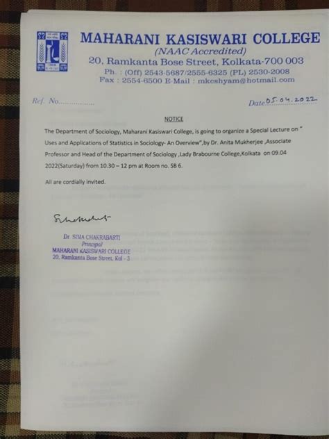 Special Lecture On Uses And Applications Of Statistics In Sociology