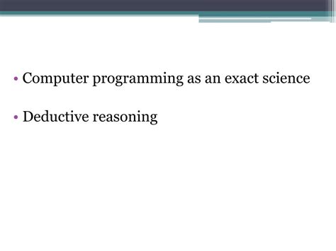 Ppt An Axiomatic Basis For Computer Programming Powerpoint Presentation Id 8827524