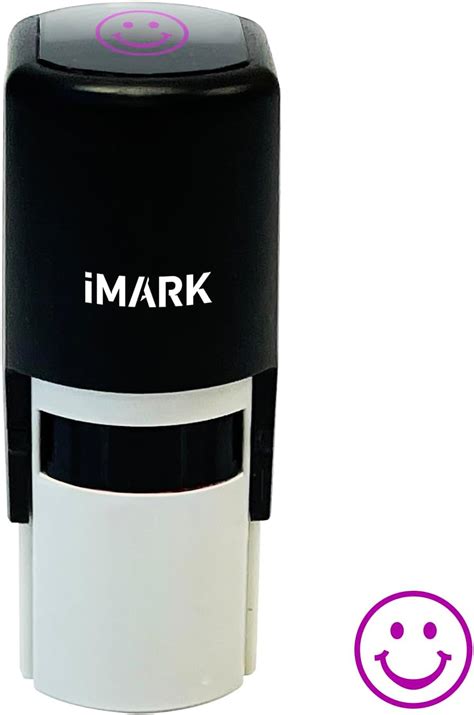 Amazon Com IMARK Self Inking Stamp Round Teacher Stamp For Classroom Smiley Face Office