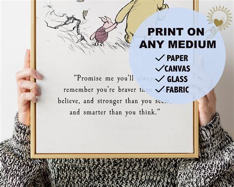 Promise Me Youll Always Rememberwinnie The Pooh Quote Etsy