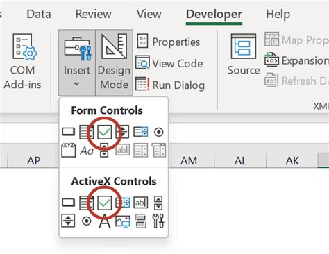 چک باکس در اکسل و روشهای اصولی استفاده