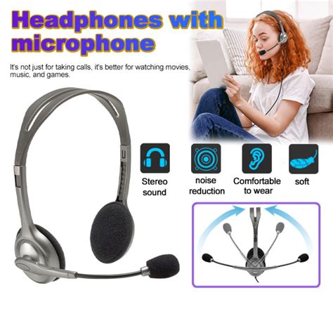 Logitech H H Wired Headphones Headsets Stereo Headset With Microphone Mm Gaming Music