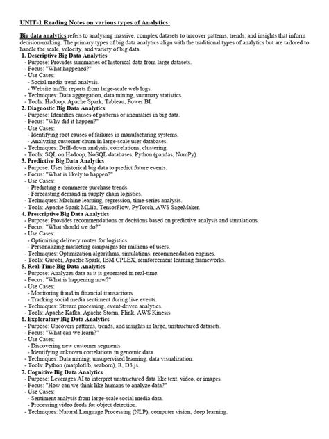 Dataanalyticsreading Material Pdf Analytics Big Data