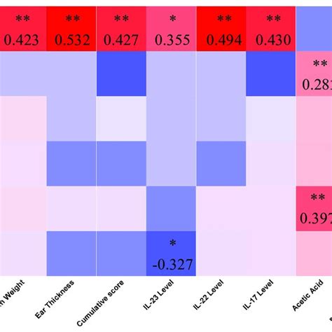 Spearman Correlation Analysis Between The Key Gut Microbiota And