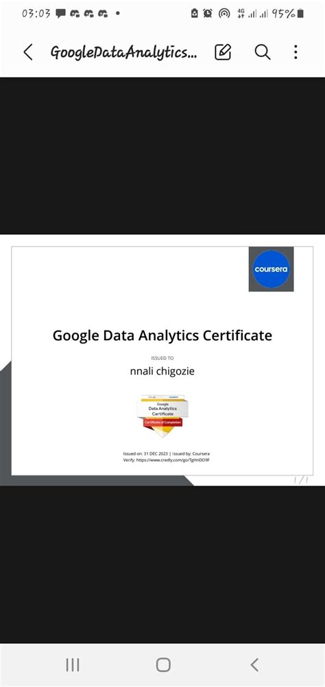 As A Data Enthusiast Im So Proud To Announce That I Have Completed My Christopher Nnali