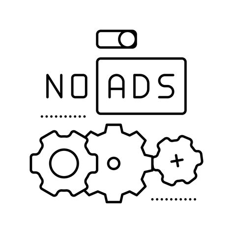 No Ads Setting Line Icon Vector Illustration Vector Art At Vecteezy