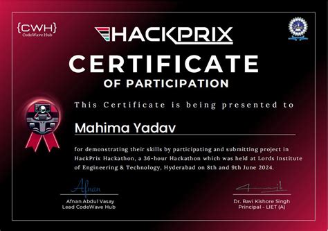 Mahima Yadav On Linkedin Hackathon Achievement Certificate Learningexperience