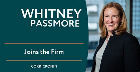 Whitney Passmore Joins Corr Cronin As Partner Corr Cronin Llp