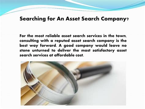 Ppt Trustworthy Asset Search Services Powerpoint Presentation Free Download Id7848586