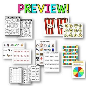 Digraph Word Bundle Worksheet And Activities SOR By Olivia Ginder