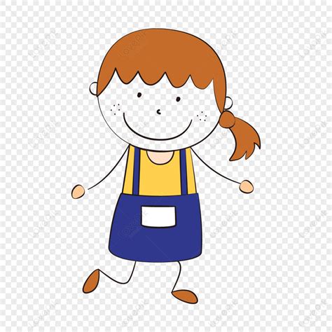 만화 진한 파란색 멜빵 귀여운 소녀매달다여학생 Png 일러스트 무료 다운로드 Lovepik