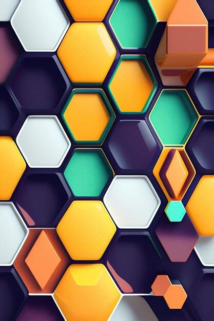 Premium Ai Image Seamless Hexagons Background