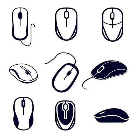 premium vector computer mouse icons set