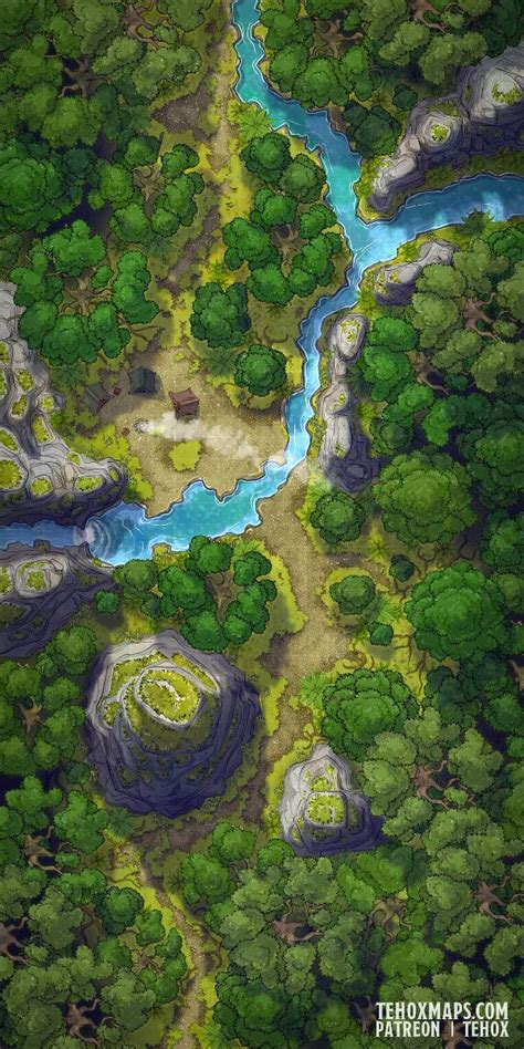 Forest Camp 24x48 Tehox Maps Dnd World Map Fantasy City Map