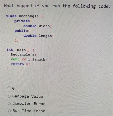 Solved What Happed If You Run The Following Code Class Chegg
