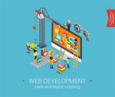 Flat 3d Isometric Design Concept Web Infographic Stock Illustration