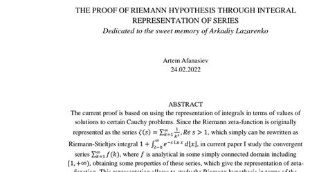Another Proof Of The Riemann Hypothesis Rbadmathematics