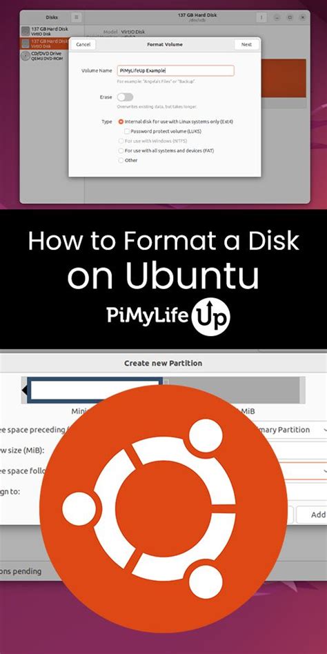 how to format a disk on ubuntu linux operating system reading data