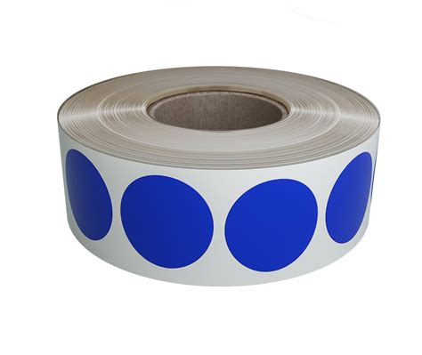 Sticker Labels Rolls For Color Coding 19mm Blue Circle Dots Writable
