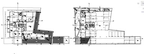 plan detail of building block 2d view layout file in dwg format