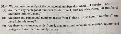 Solved 324 We Continue Our Study Of The Pentagonal Numbers