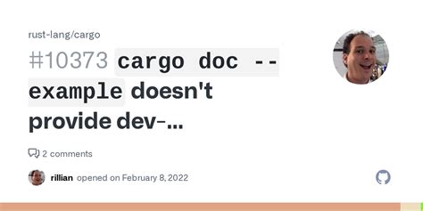 Cargo Doc Example Doesn T Provide Dev Dependencies Issue Rust Lang Cargo GitHub