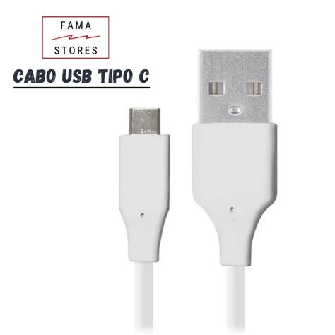 Cabo Usb Fast Turbo Charge Tipo Type C Para Carregador Celular Unidade Shopee Brasil