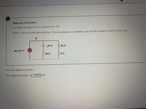 solved required information consider the given circuit