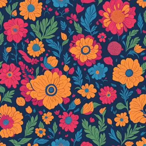 Premium Vector Seamless Patterns Of Flowers And Trees And Repeating Patterns Design