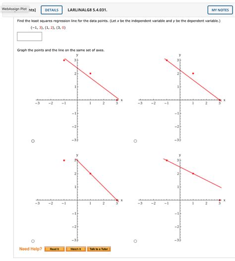 Solved Webassign Plot Nts Details Larlinalg8 54031 My