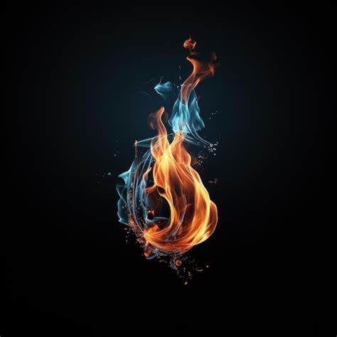 Flame Spark Fire Illuminated Exploding Premium Ai Generated Image