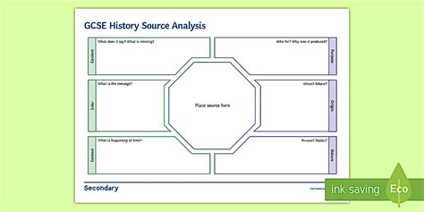 History Source Analysis Grid Worksheet Teacher Made