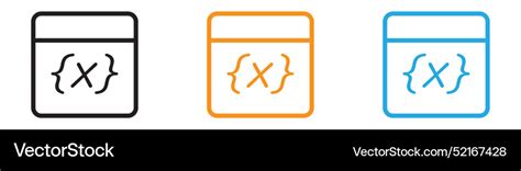 Variable Symbol Icon Logo Set Collection For Web Vector Image Variable Symbol Icon Logo Set Collection For Web Vector Image