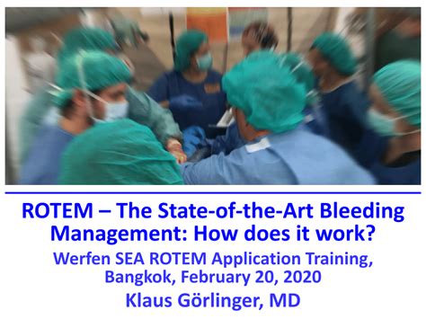 Pdf Rotem The State Of The Art Bleeding Management How Does It Work