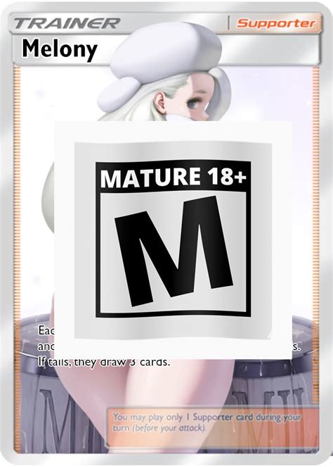 Full Art Holographic Pokemon Orica Custom Waifu Card Melony Etsy