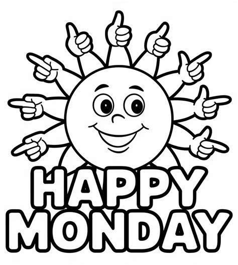 Free Happy Monday Coloring Page Download Print Or Color Online For Free