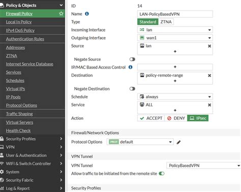 Technical Tip Enable Policy Based Ipsec Vpn Con Fortinet Community
