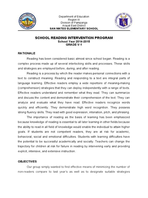Reading Intervention Pdf Reading Comprehension Communication