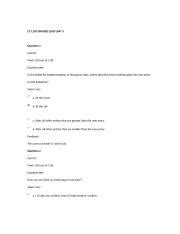 CS GRADED QUIZ UNIT Docx CS GRADED QUIZ UNIT Question Correct Mark