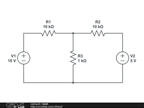 Mesh Analysis CircuitLab