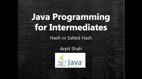Hash Vs Salted Hash How To Store Password Java Youtube