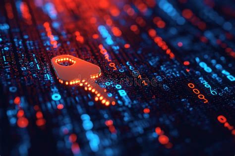 Computer Keyboard With A Red Light Illuminated Perfect For Technology