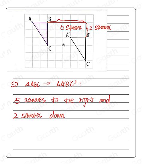 Solved Triangle Abc Is Translated To Triangle Abc Fill In The Gaps