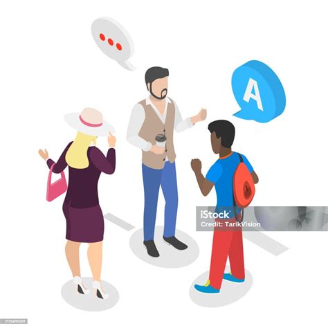 3d 아이소 메트릭 평면 벡터 일러스트 레이 션 언어 지식 기술 및 인종 존중 항목 2 공동체에 대한 스톡 벡터 아트 및 기타