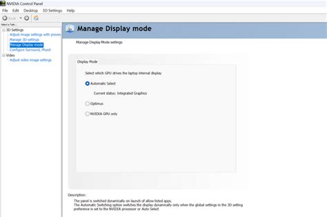What Is The Difference Between The Gpu Mode In G Helper Armoury Crate And Manage Display Mode