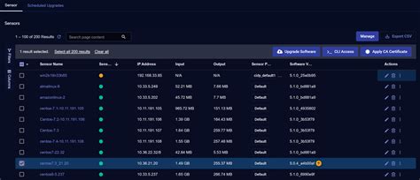using the sensor overview